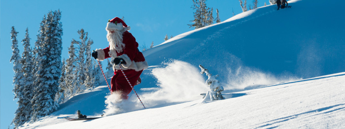 How to Explain 100 Skiing Santas on 'Dress Like Santa Day'