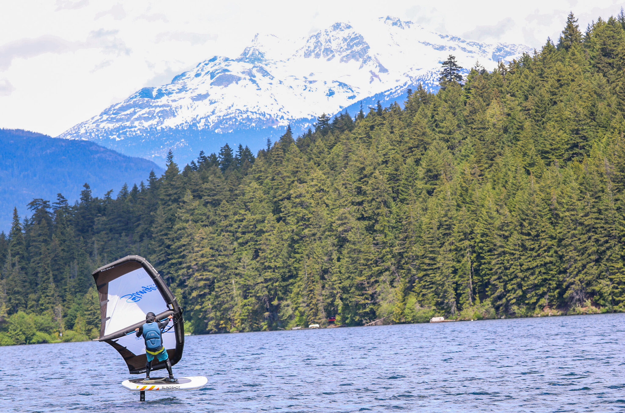 Wing Foiling in Whistler
